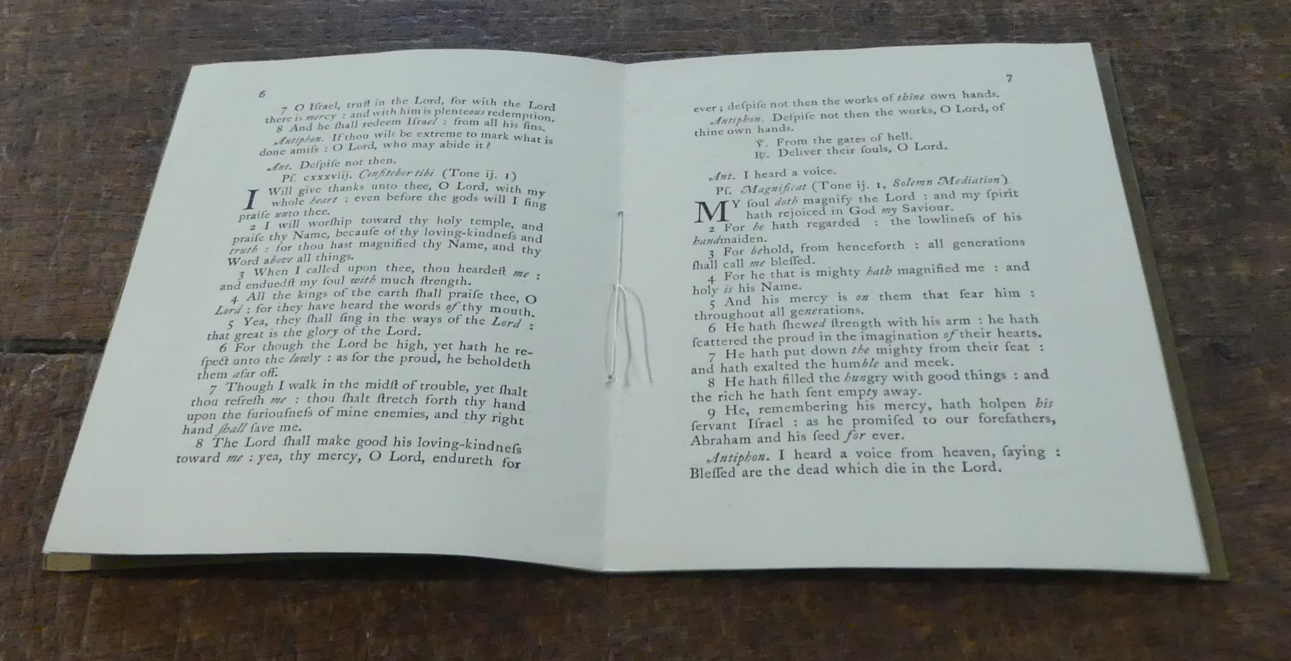 The Order For 'Placebo' or Vespers of the Dead From The Sarum Breviary